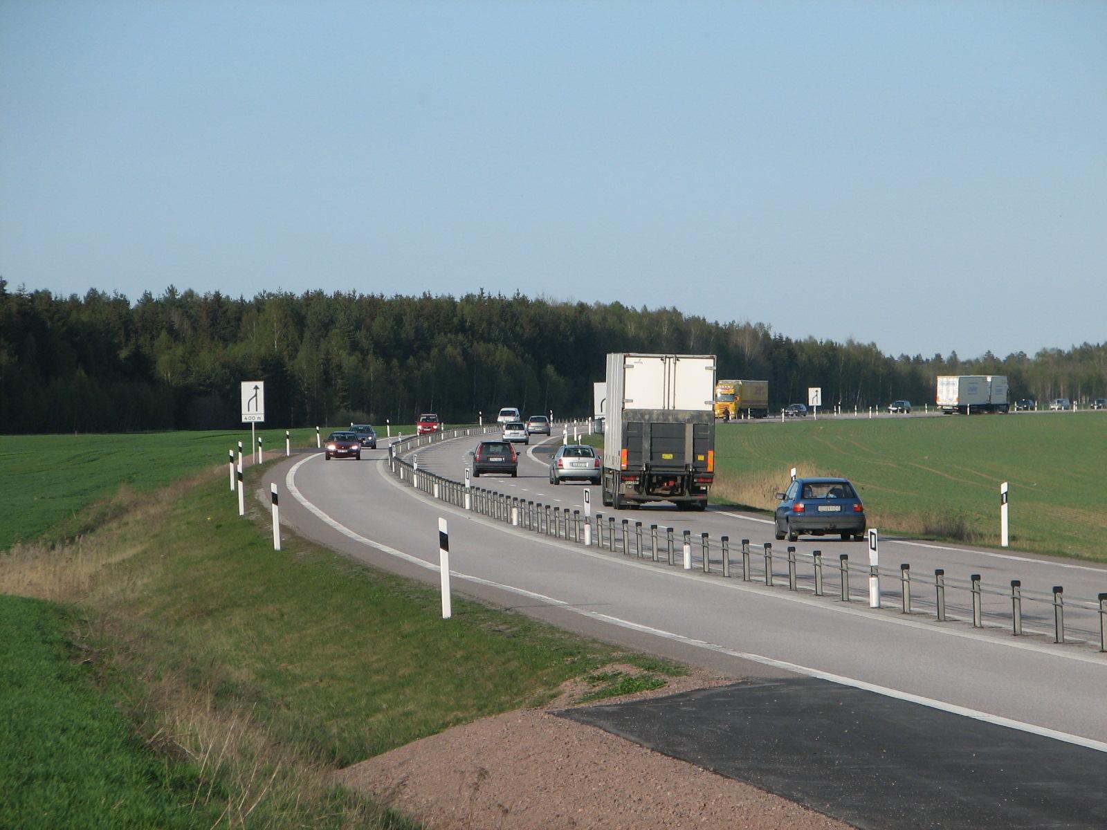 highway with vehicles